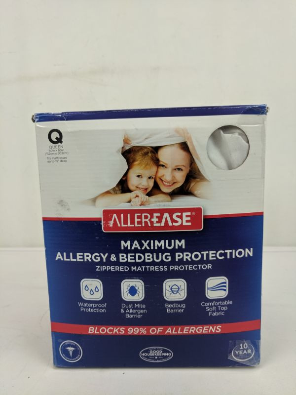 Allerease Maximum Allergybed Bug Mattress Protection Queen New 5350