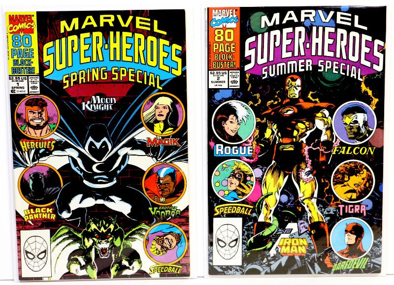 MARVEL SUPER-HEROES SPECIAL #1 #2 Spring/Summer Marvel Comics 1990 ...