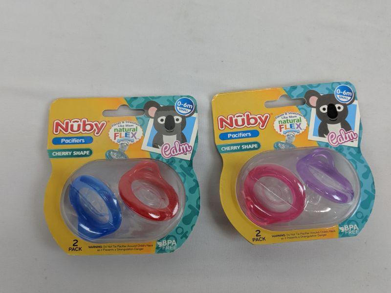 Nuby Pacifiers Cherry Shape 0-6M Small, Set of 2 - New | EstateSales.org