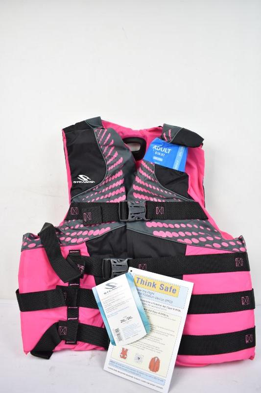 Stearns Adult Pink Life Jacket 2XL/3 XL - New | EstateSales.org