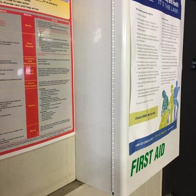 Lot 81 - Zee First Aid Cabinet Plus 2009 Safety and OSHA Posters ...