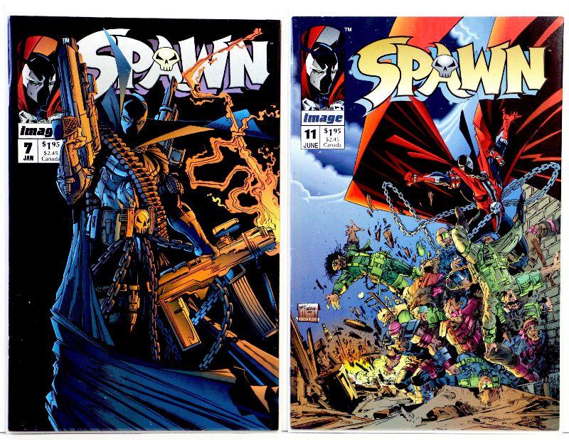 SPAWN #7 #11 Comic Books Set Todd McFarlane Cover & Art - 1993 Image ...