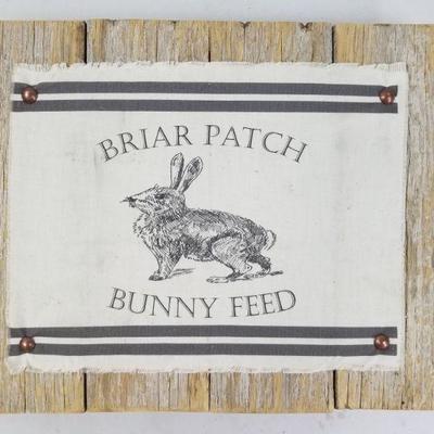 Briar Patch Bunny Feed Rustic Wall Decor Sign 10.75" x 13.5 ...