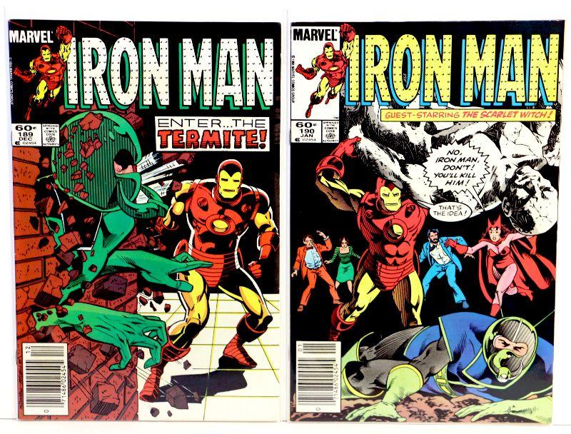 Iron Man 189 190 Copper Age Comic Books Set 1984 85 Marvel Comics Vf