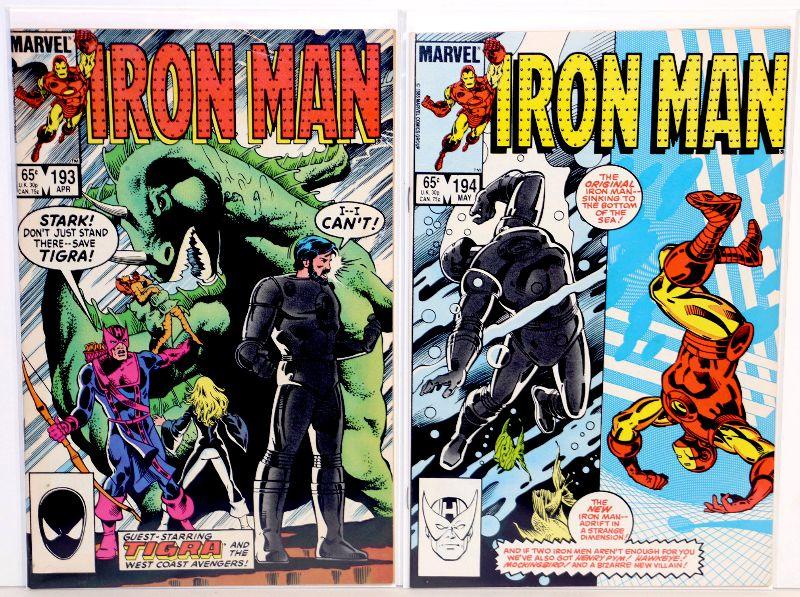 IRON MAN #193 #194 Copper Age Comic Books Set 1985 Marvel Comics VF ...