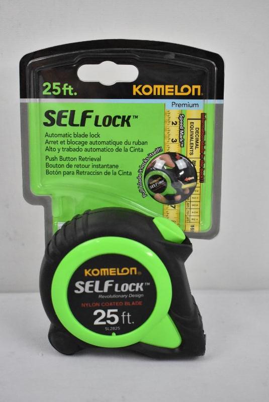Komelon 25 Foot Self Lock Measuring Tape New