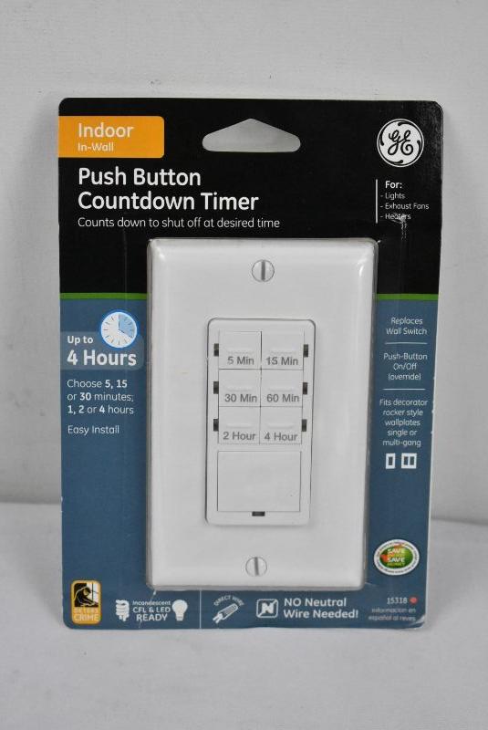 Push Button Countdown Timer. Indoor In-Wall - New | EstateSales.org