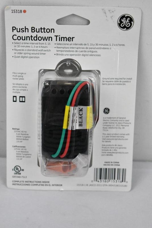 Push Button Countdown Timer. Indoor In-Wall - New | EstateSales.org