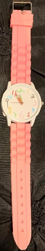 New Silicone Rubber Salmon Color Watch with Colored Numbers ...