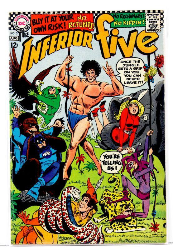 INFERIOR FIVE #3 Rare Silver Age Comic Book 1967 DC Comics VG+ ...