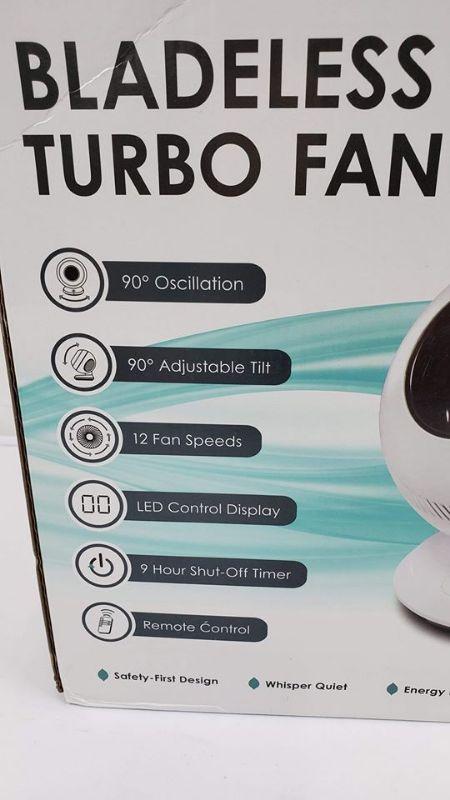 pureFlow QT7 Bladeless 90 degree Safe Oscillating Fan Quiet Operation ...