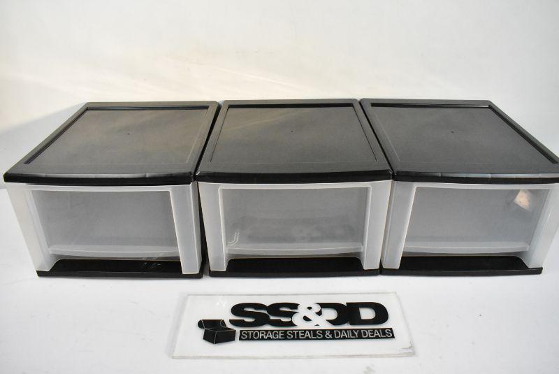Iris Usa 17 Quart Stacking Drawer Unit 3 Drawers Black New