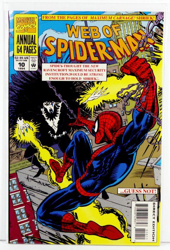 WEB OF SPIDER-MAN Annual #10 CARNAGE Shriek 1994 Marvel Comics VF/NM ...