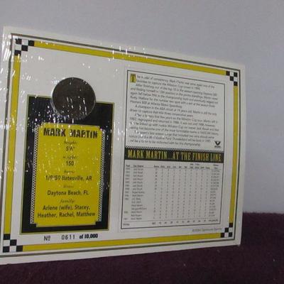 Lot 97 - #6 Mark Martin Card With Coin | EstateSales.org