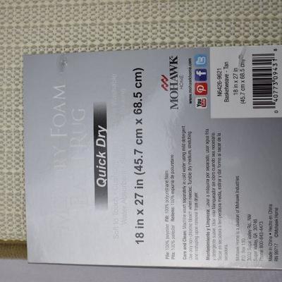 Mohawk Memory Foam Bath Rug 2 Piece Set in Tan, 18" x 27" - New ...