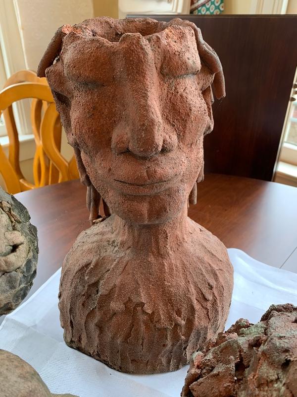 Handmade clay head | EstateSales.org