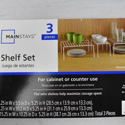 Mainstays 3-Piece Wire Shelves, White - New | EstateSales.org