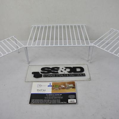 Mainstays 3-Piece Wire Shelves, White - New | EstateSales.org