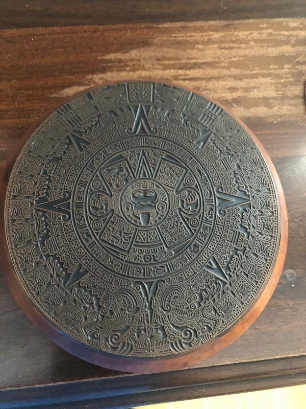 Aztec Calendar Round Wheel | EstateSales.org