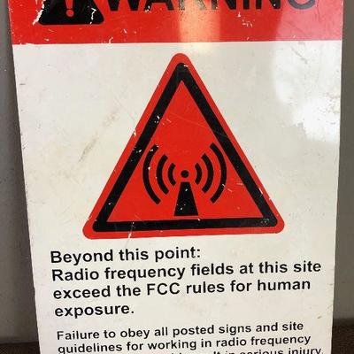 Lot #120 FCC Warning Sign | EstateSales.org