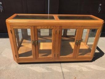 Vintage Comtemporary Modern Broyhill Lighted Sofa Console Table ...