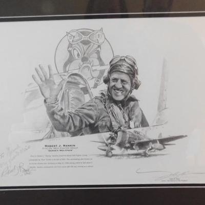 Autographed Print of Colonel Robert Rankin WWII American Ace of Famed ...