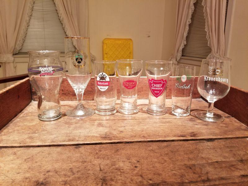 Lot #8 beer glass collection. | EstateSales.org