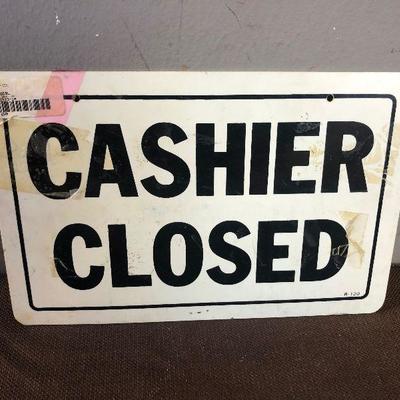 Lot #237 Vintage Cashier Sign open / closed | EstateSales.org