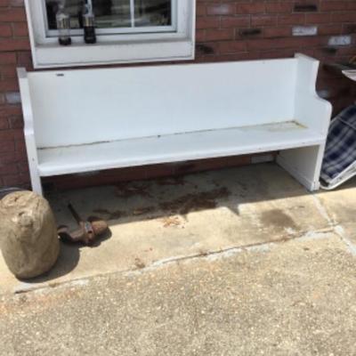 Wooden bench 71.5 wide by 20 inches deep 43 inches tall 1286 ...