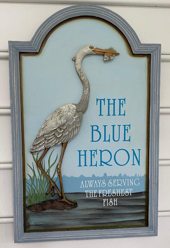 Lot # 28 The Blue Heron Sign | EstateSales.org