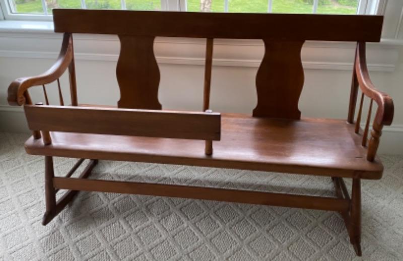 Lot # 96 Antique Cherry Mammy Bench | EstateSales.org