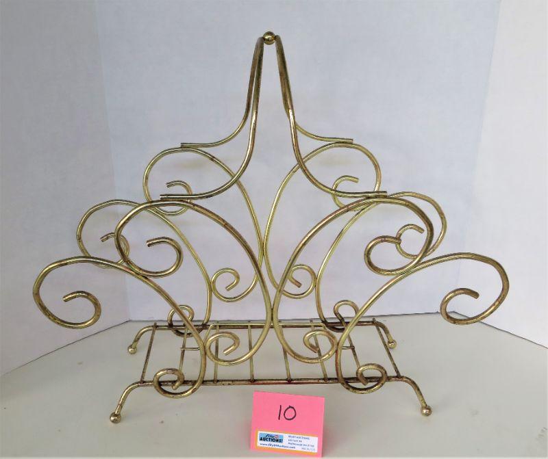 Scroll Rack Metal Magazine Book Newspaper Craft Holder Rack ...