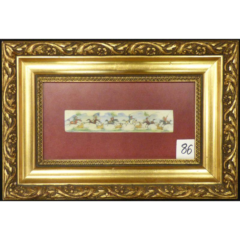 Antique Persian Antique Miniature on Bone Painting, Fine Art Handmade ...