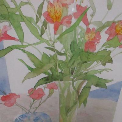 Lot 230 - Floral Arrangements By Artist Richard Akerman | EstateSales.org