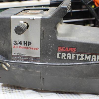 Lot 108: Sears Craftsmanâ„¢ 3/4 Horsepower Air Compressor | EstateSales.org
