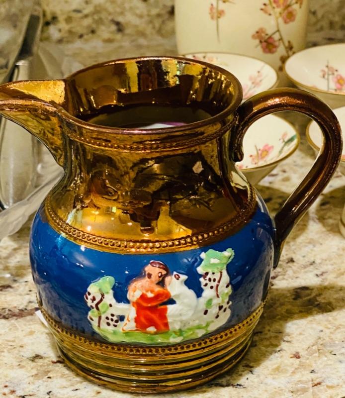Vintage Small Gold Pitcher - Asian | EstateSales.org
