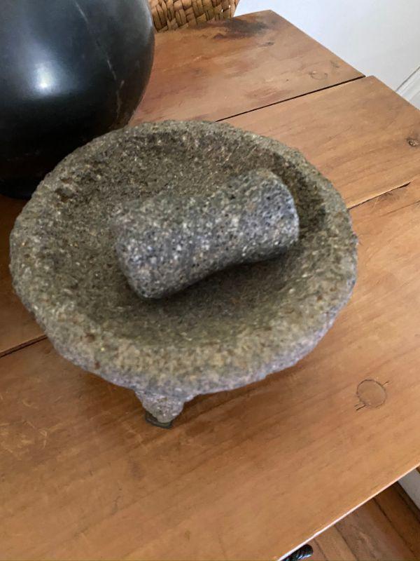 Traditional Mashing Stone and Bowl | EstateSales.org