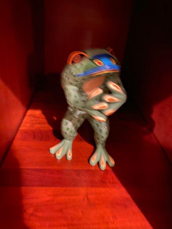 Decor - Standing, Blue Nosed Healing Frog | EstateSales.org