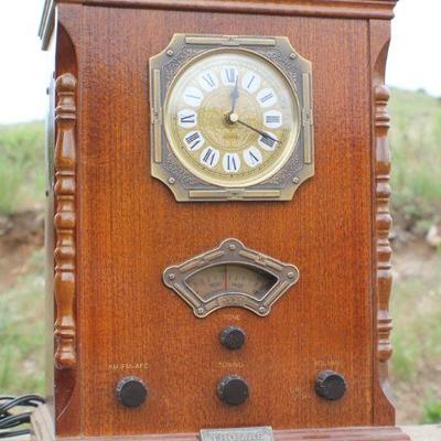 Lot #10: Reproduction Thomas™ Edison Radio w/ Quartz Clock Feature ...