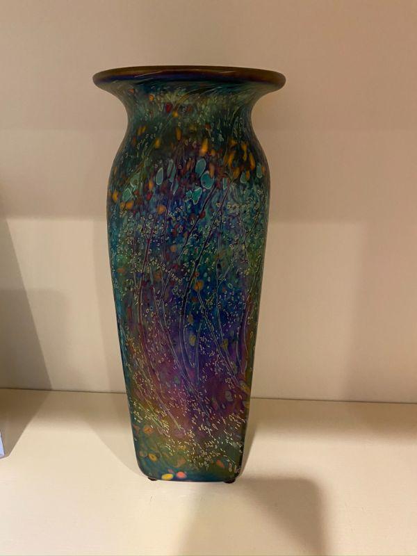 Tim Lazer California Multi-Color Art Glass Vase | EstateSales.org