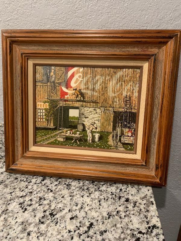 RARE COCA COLA oil painting | EstateSales.org