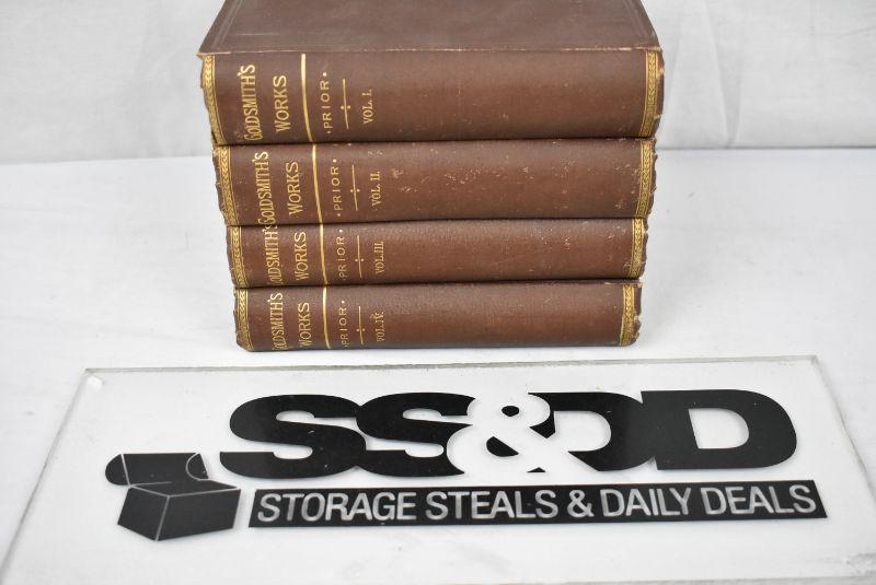 4 Hardcover Books: Goldsmith's Works, Volumes I-IV, Antique 1887 ...