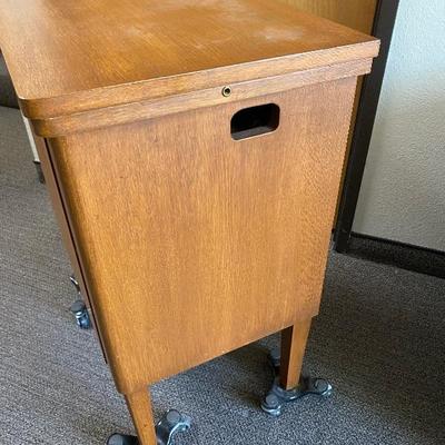 Vintage Pfaff 332 Sewing Machine with Sewing Cabinet | EstateSales.org