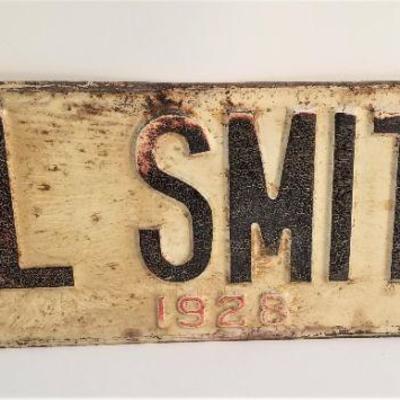 Lot #107 Antique License Plate - 1928 | EstateSales.org