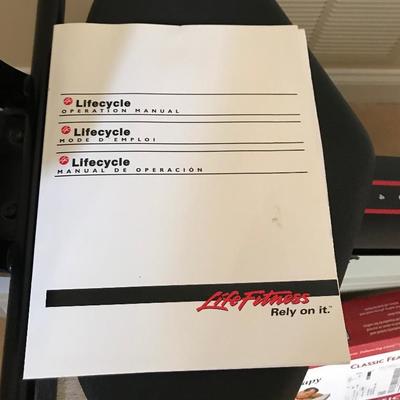 Lot #44 Life Cycle 5500 Exercise Bike Health O Meter Scale Dumbbell ...