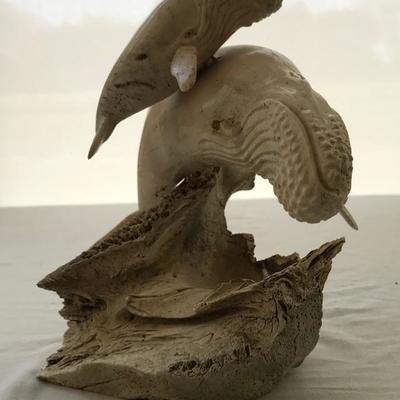 Lot #84 Polished Pewter Shark Carved Stone Whale Figurine | EstateSales.org