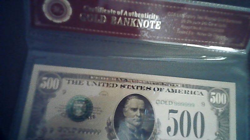 500 dollar gold note | EstateSales.org