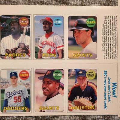 M18: Pair of baseball card promo sheets | EstateSales.org