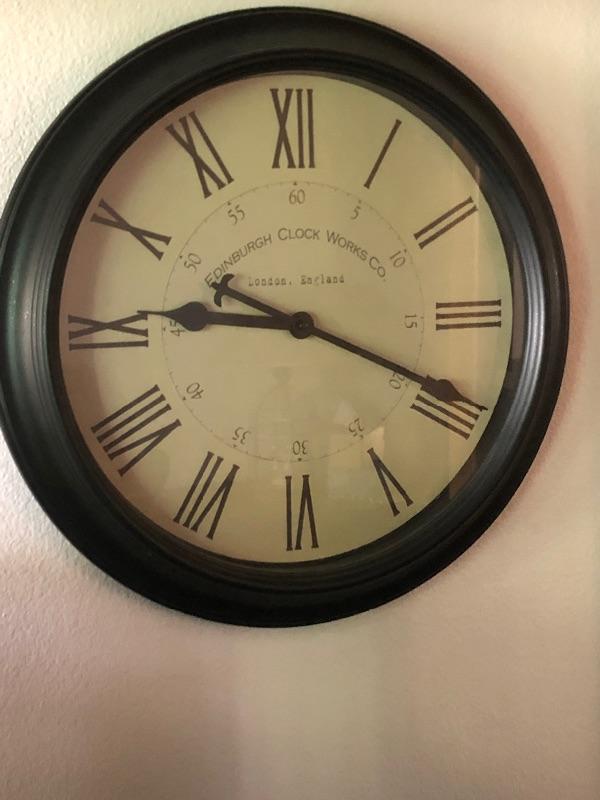 Edinburgh Clock Works Co Round Wall Clock | EstateSales.org