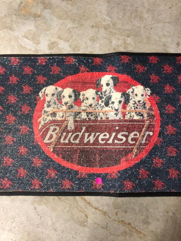 Budweiser floor mat | EstateSales.org